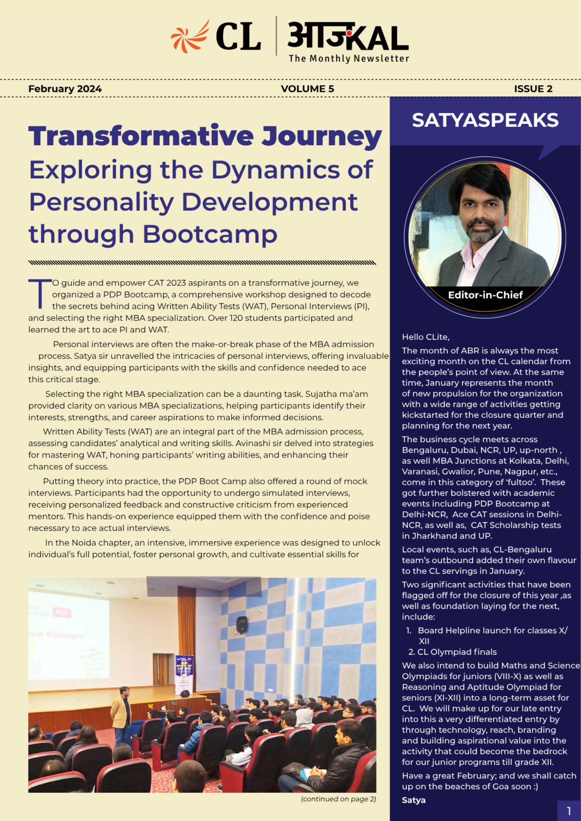 CL Educate - Monthly Newsletter